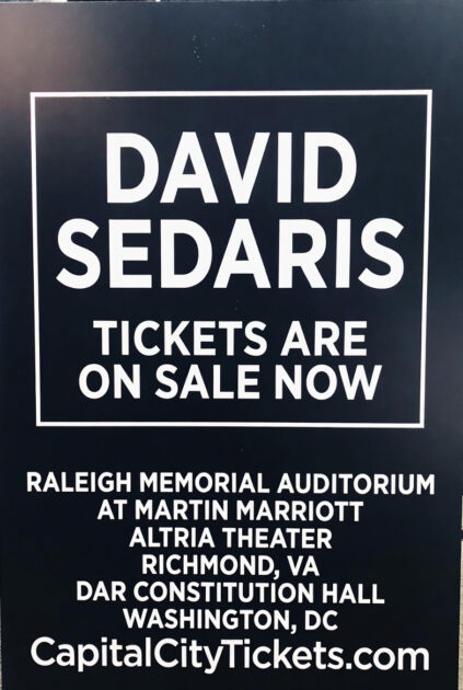 Cheap David Sedaris Tickets on Sale for Shows at Raleigh Memorial ...
